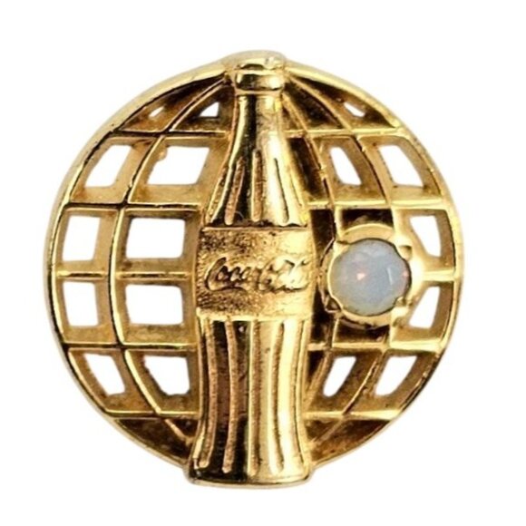 Unbranded | Jewelry | Sterling Silver Gold Tone Gemstone Coca Cola ...
